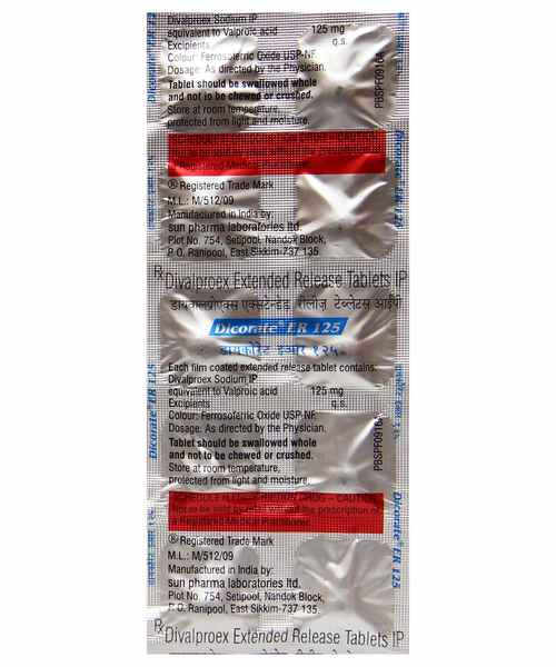Dicorate ER 125mg + 250mg + 500mg + 750mg +1000mg tablets
